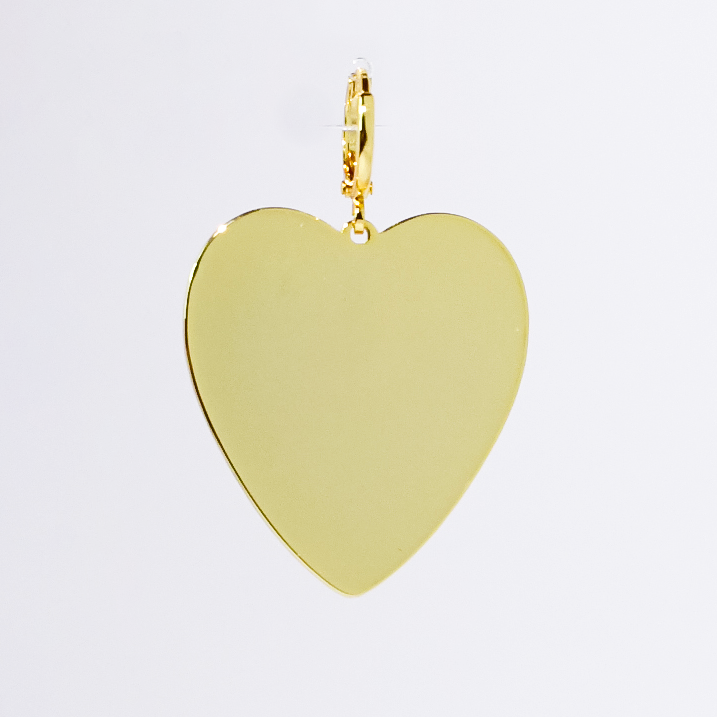 Big Gold Heart Charm – Treasure Jewels, Inc.