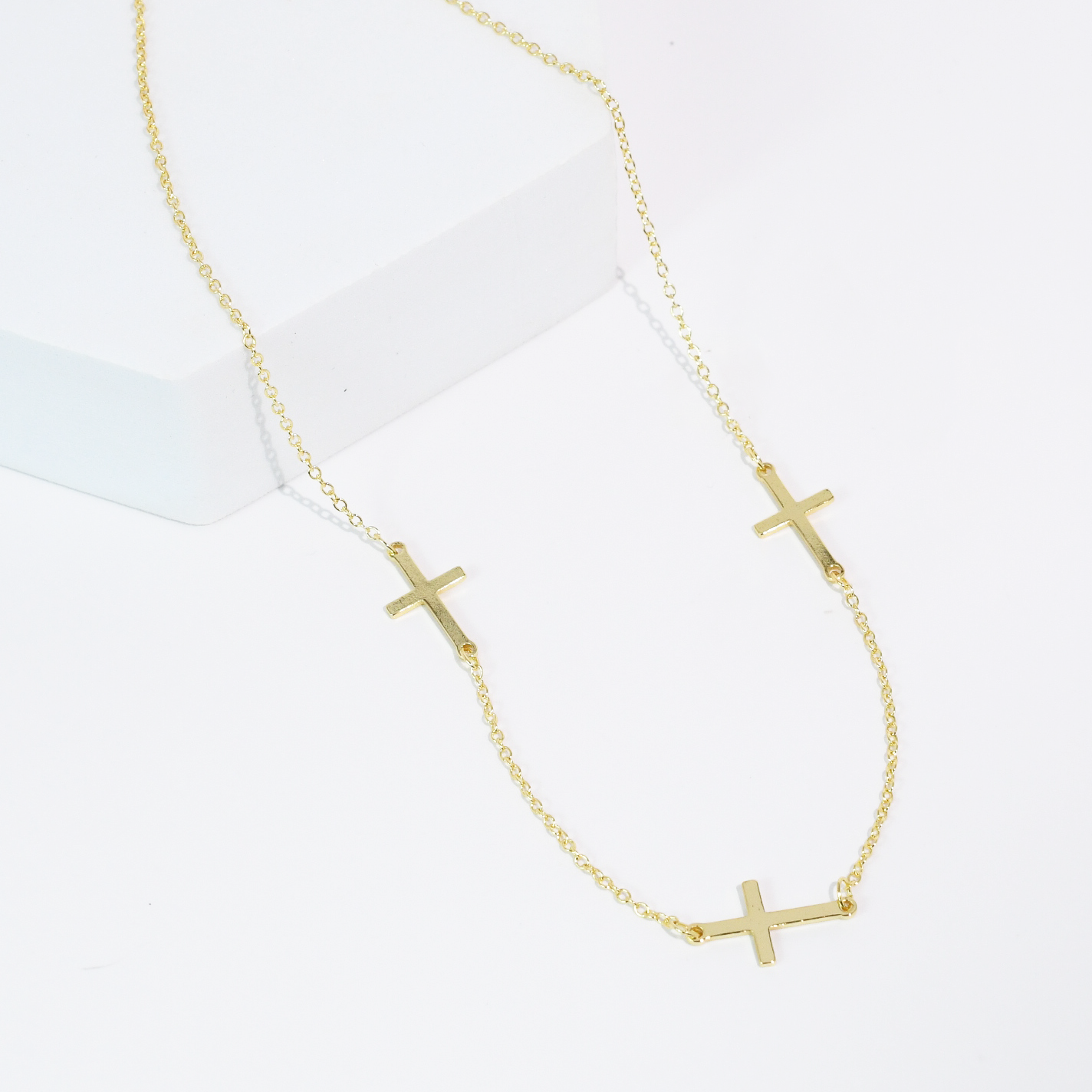 Divine Trio Gold Necklace – Treasure Jewels, Inc.